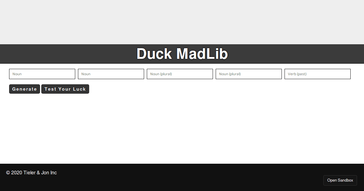 duck-madlib - Codesandbox