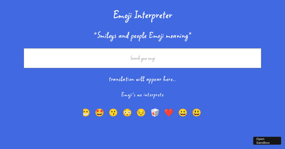 emoji-interpretor - Codesandbox