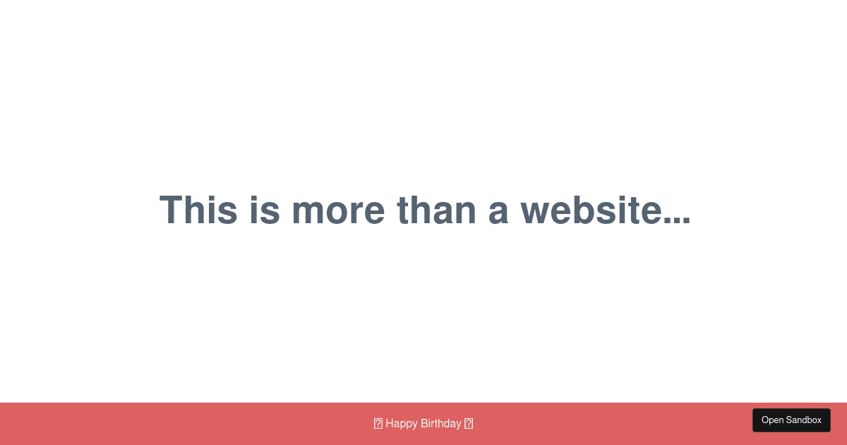 birthday_webpage - Codesandbox