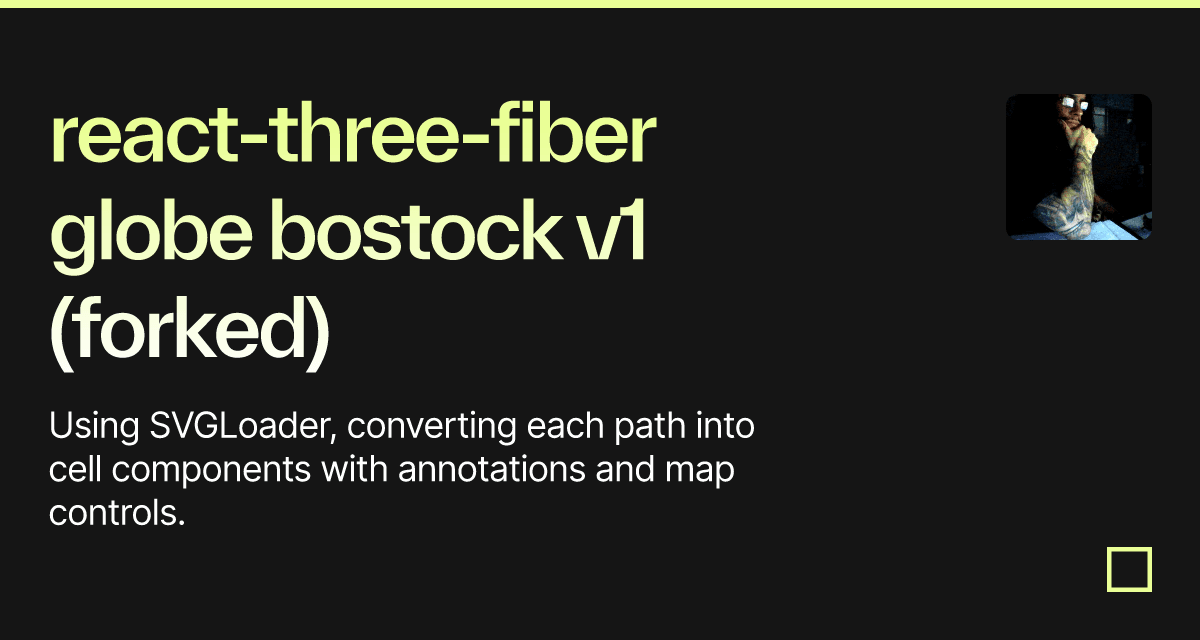 react-three-fiber globe bostock v1 (forked) - Codesandbox