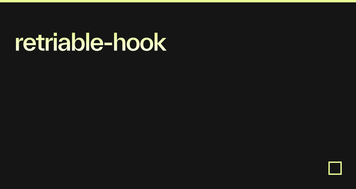retriable-hook - Codesandbox