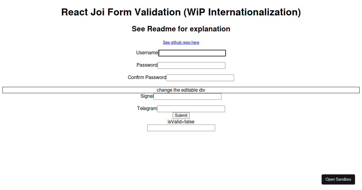 react-joi-form-validation - Codesandbox