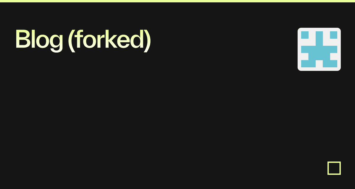 Blog (forked) - Codesandbox