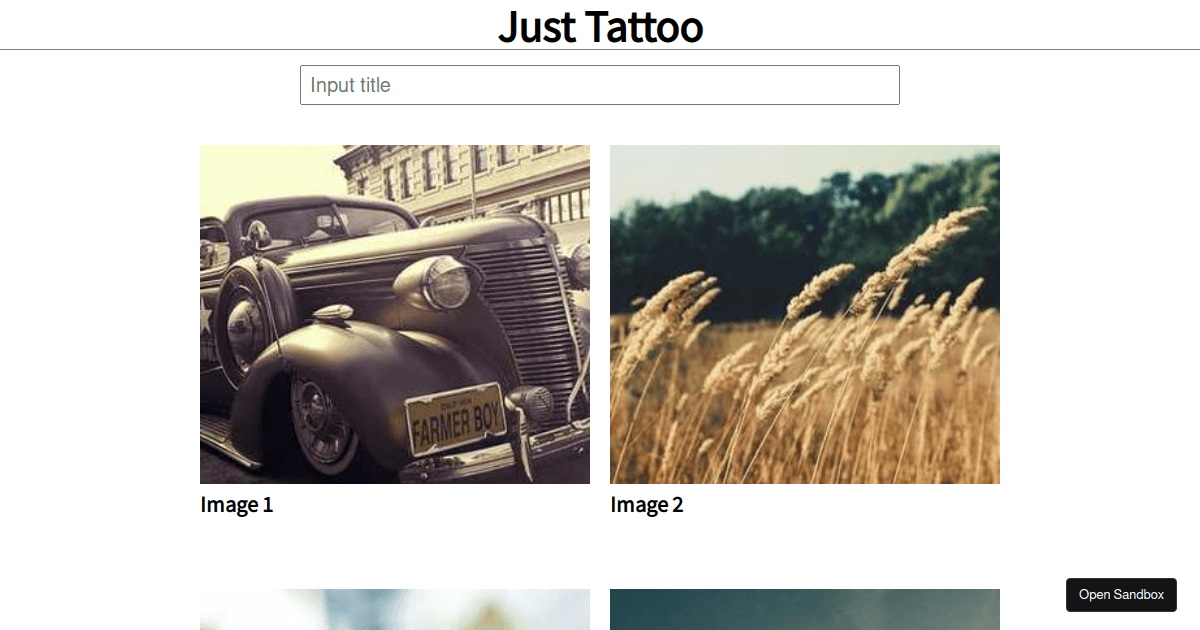 React with zinglecode - Codesandbox