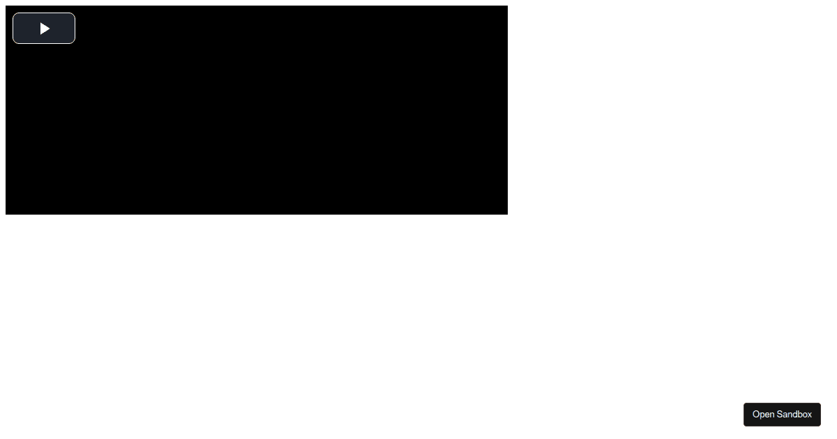 A sample Video.js with React project (forked) - Codesandbox