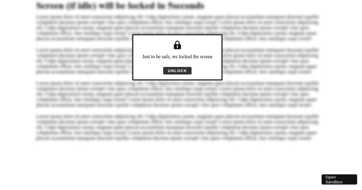 react-lock-screen-demo (forked) - Codesandbox