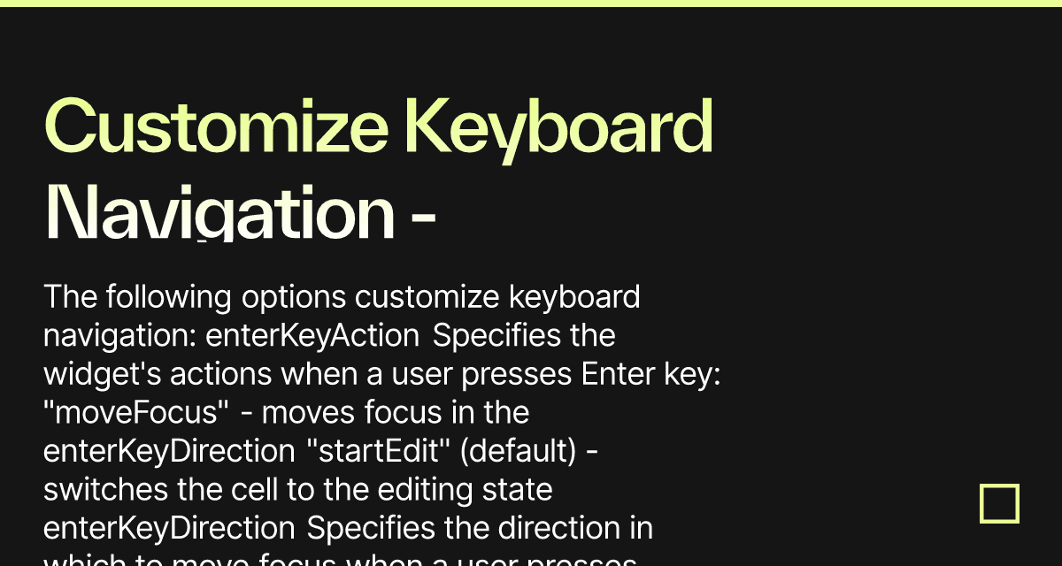 Customize Keyboard Navigation Devextreme Data Grid Codesandbox 