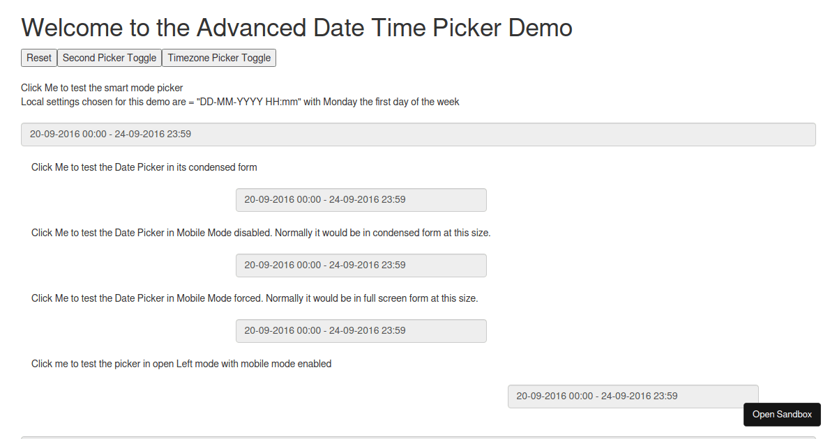 Advanced Date Time Picker React 16 (forked) - Codesandbox