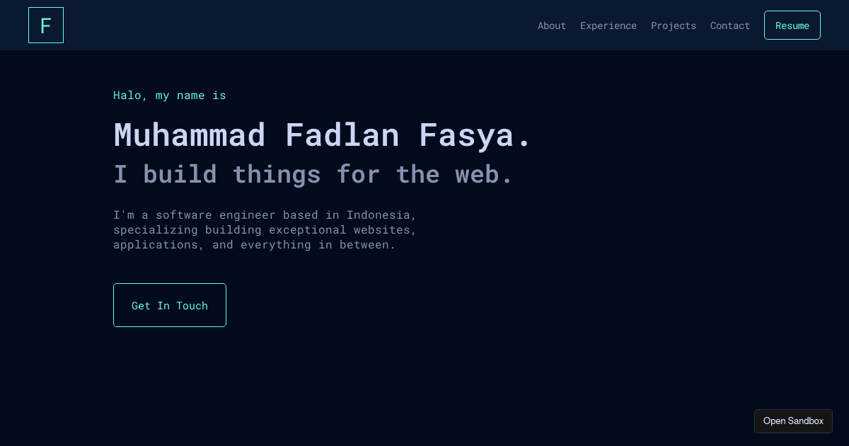 my-portofolio - Codesandbox