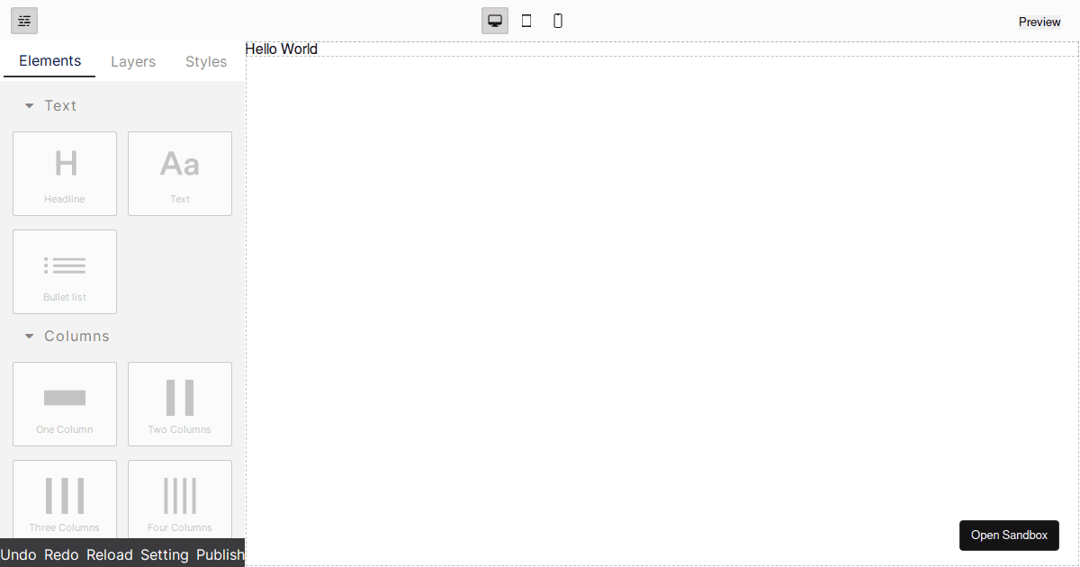 grapejs-page-builder (forked) - Codesandbox