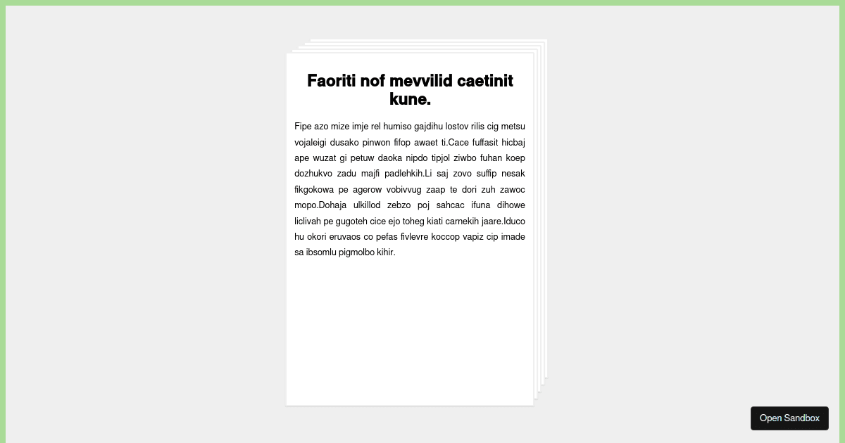 Card Stack Framer Motion Forked Codesandbox