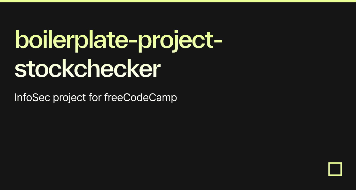 boilerplate-project-stockchecker - Codesandbox