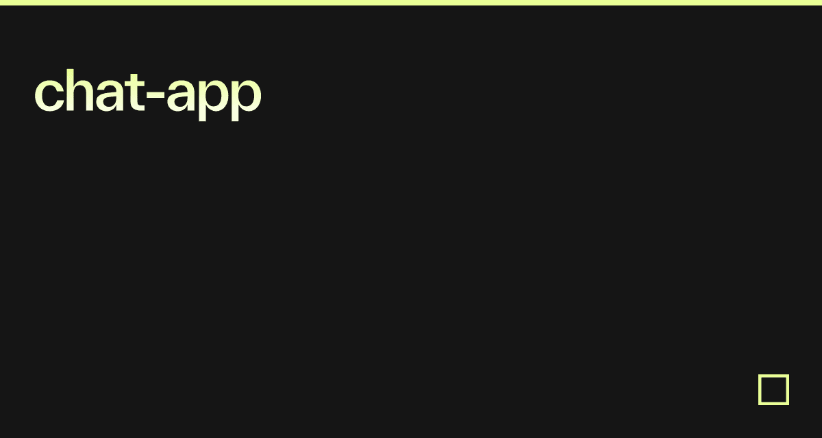 chat-app - Codesandbox
