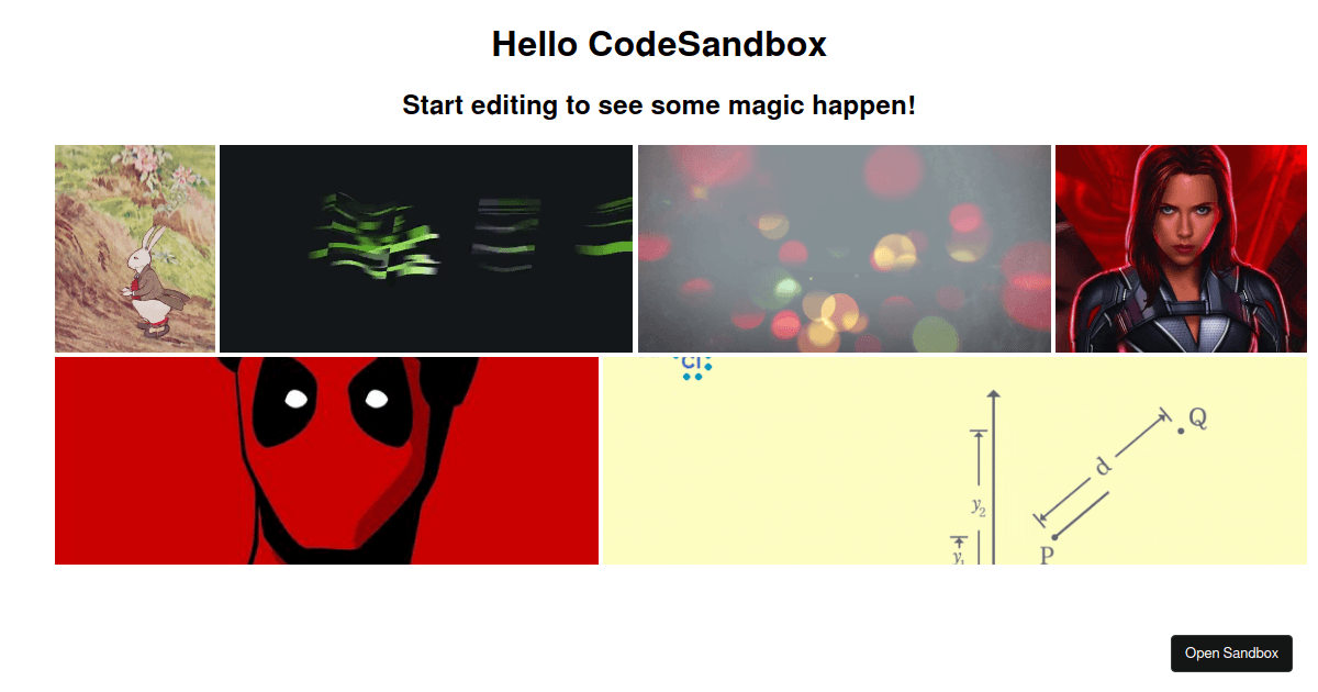 masonry react - Codesandbox