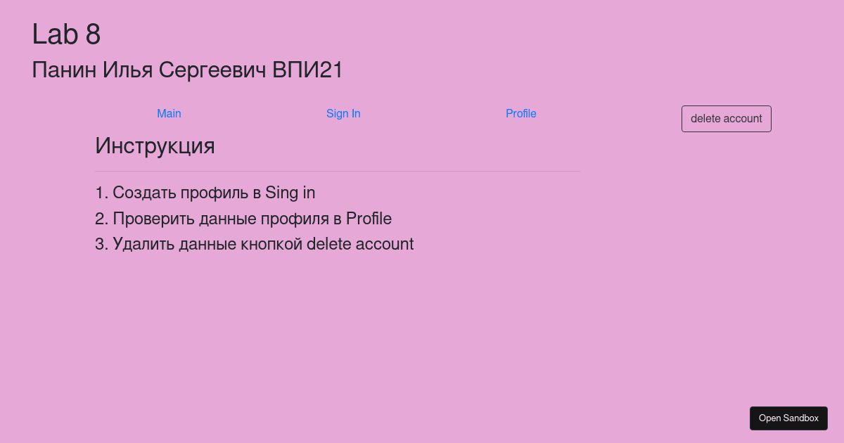 Lab8-9 - Codesandbox