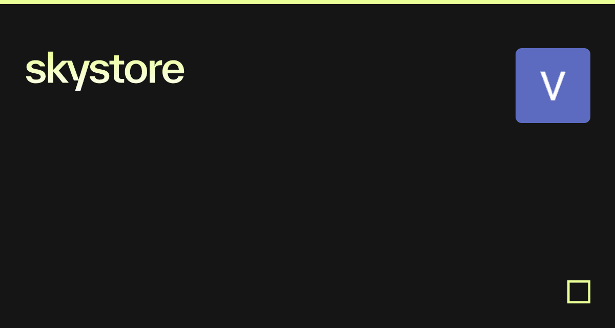 skystore - Codesandbox