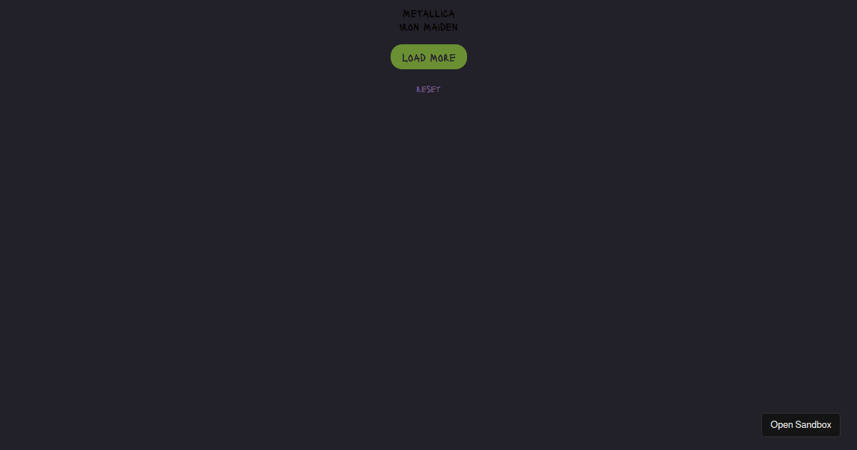 React Hook Load More Array Slice Forked Codesandbox