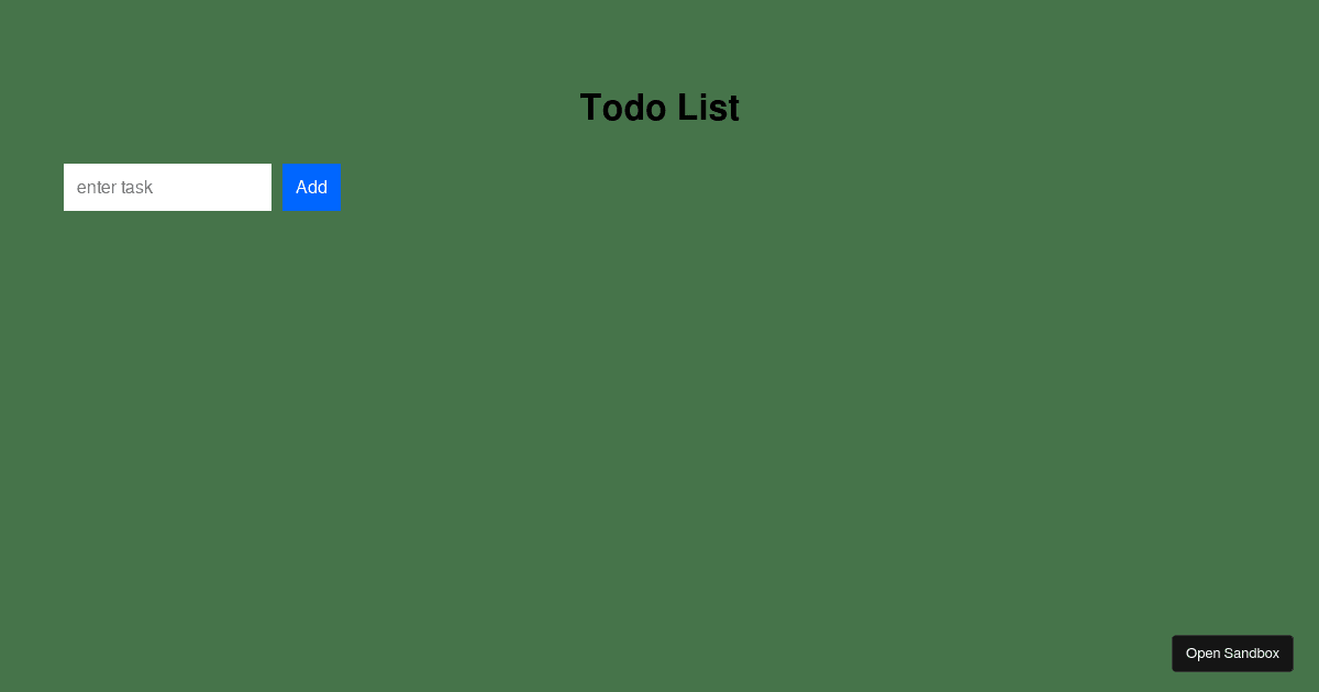 TodoList - Codesandbox