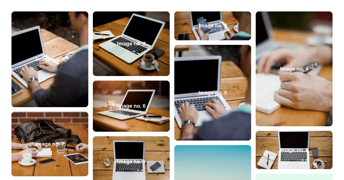 masonry layout - Codesandbox