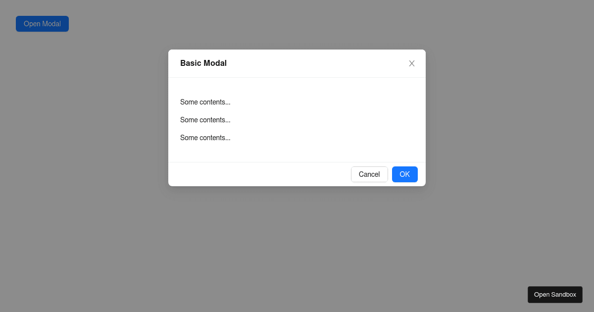 antd5 modal wireframe - Codesandbox