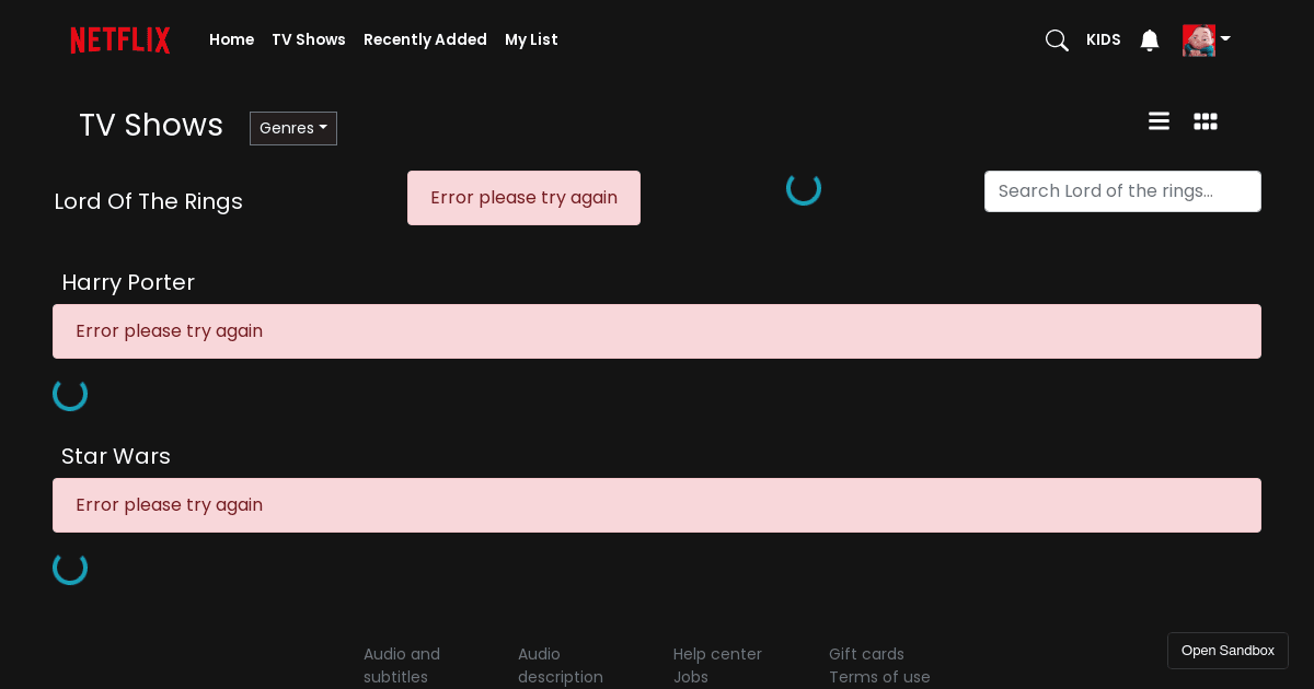 netflix-frontend - Codesandbox