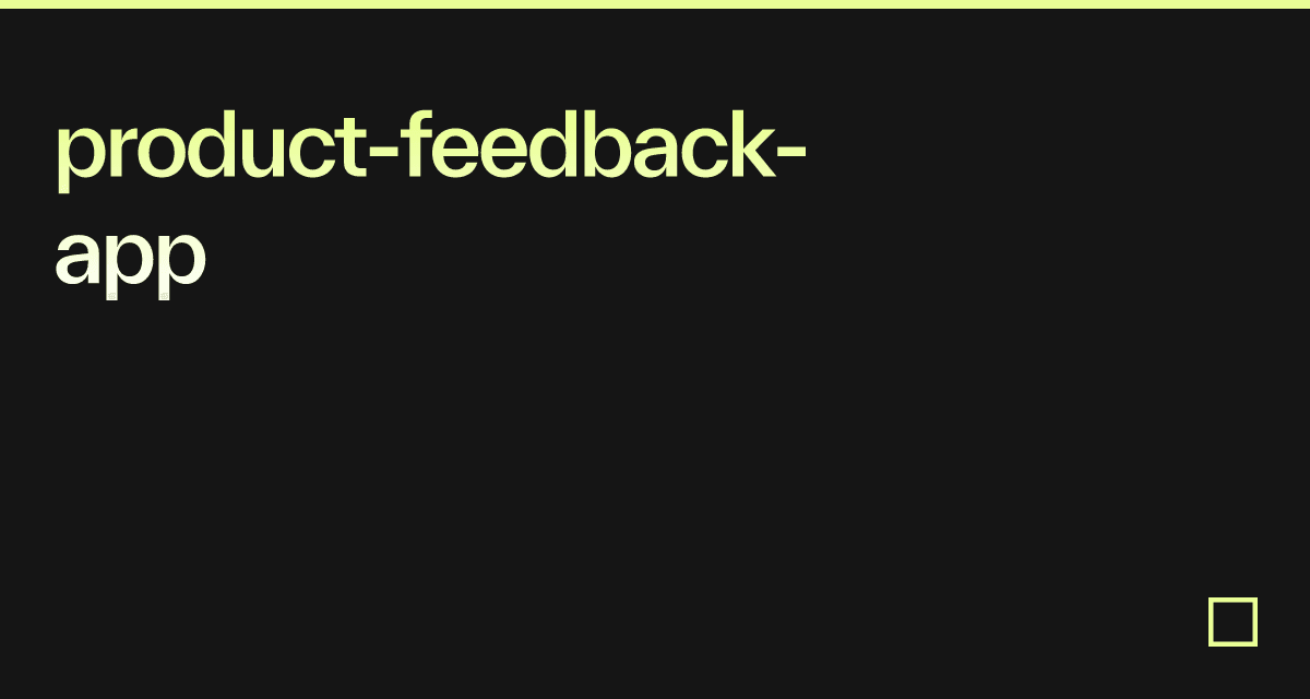 product-feedback-app - Codesandbox