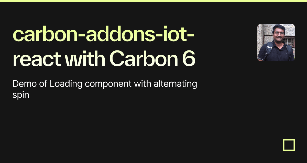 carbon-addons-iot-react with Carbon 6 - Codesandbox