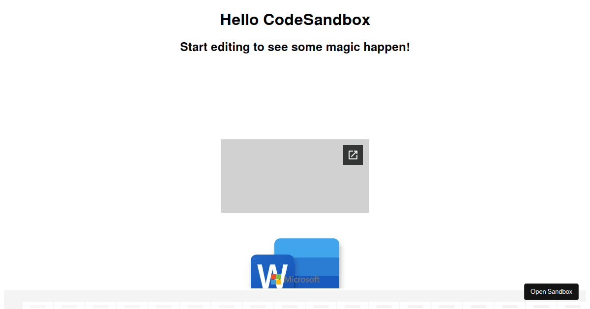 Preview file online - Codesandbox