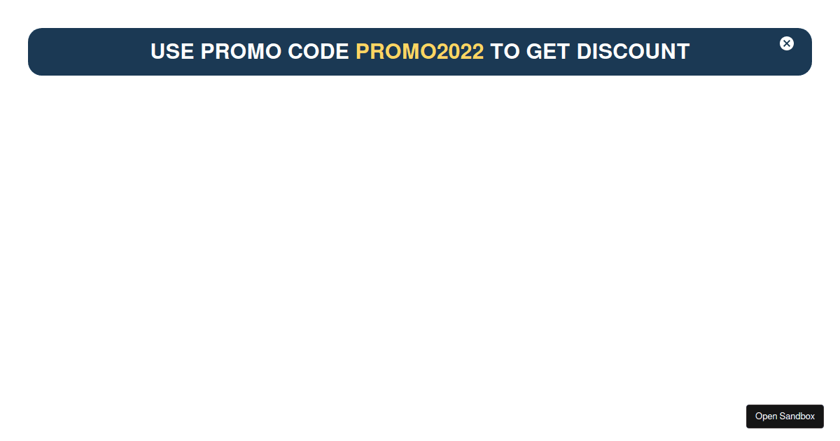 react-copyable-promo-banner (demo) - Codesandbox