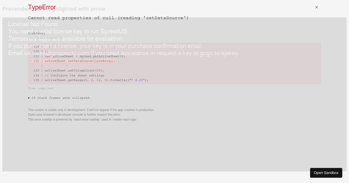 SpreadJS - Tracing copy paste loses formula (forked) - Codesandbox