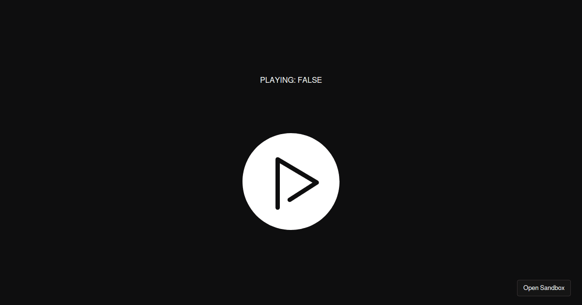 Animated Play Button - Codesandbox