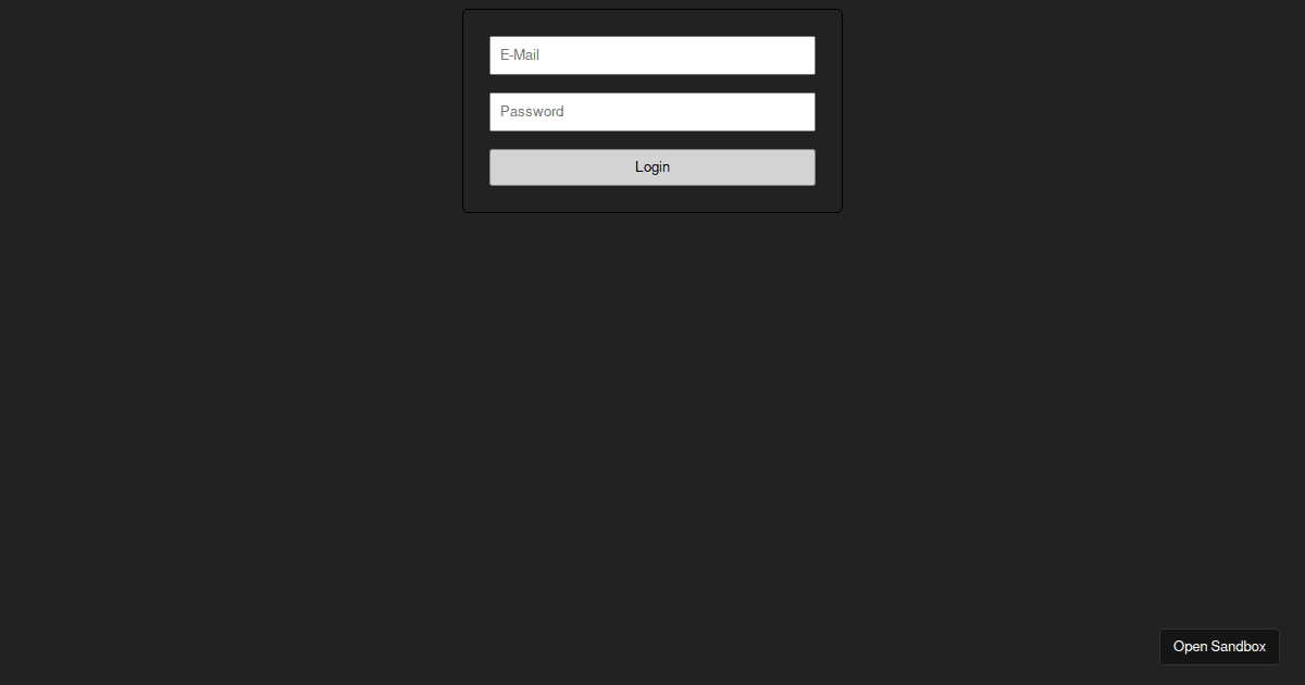 Vue.js Login Component - Codesandbox