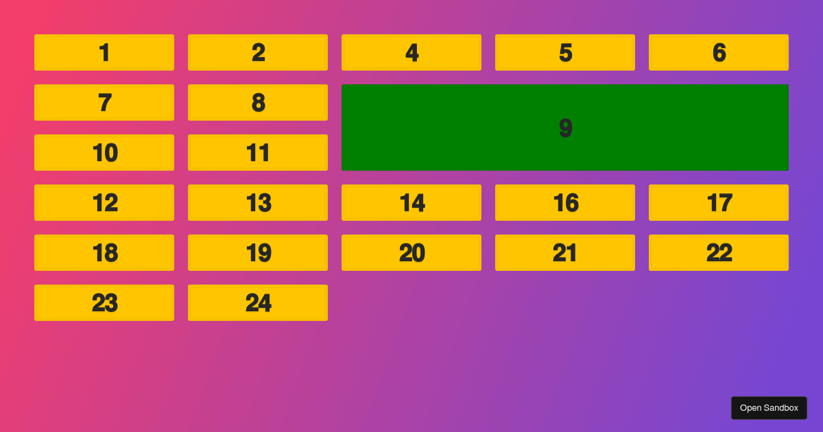 7. Grid - Sizing items - Codesandbox