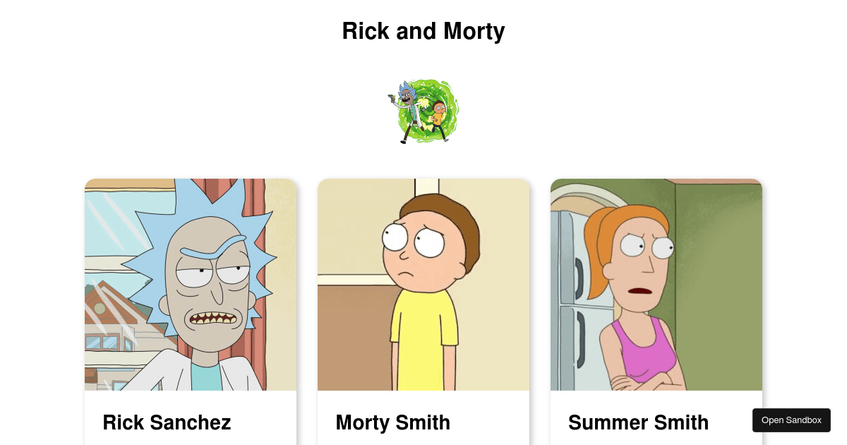 rick-n-morty-react - Codesandbox
