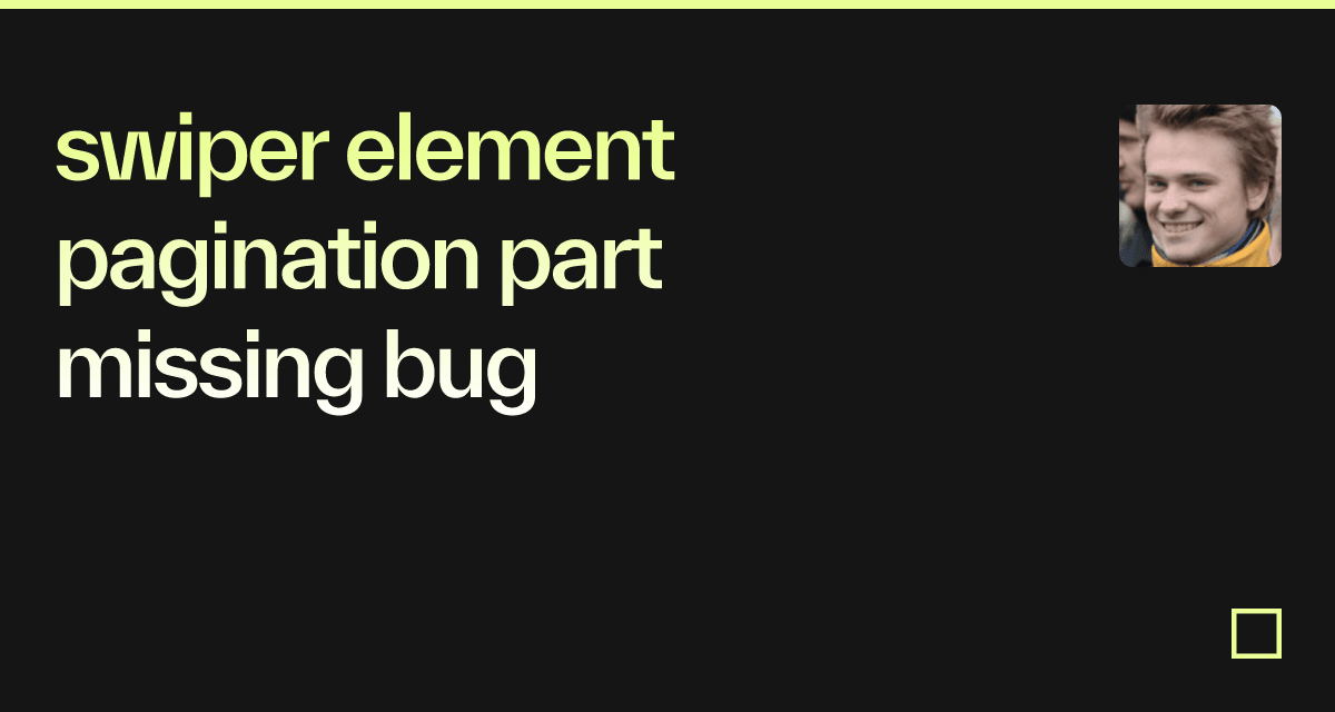 Swiper Element Pagination Part Missing Bug Codesandbox 8814