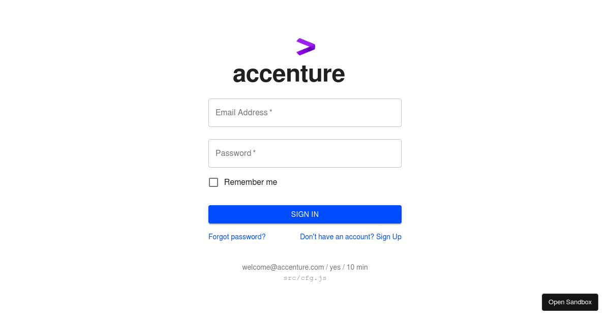 Accenture - Codesandbox