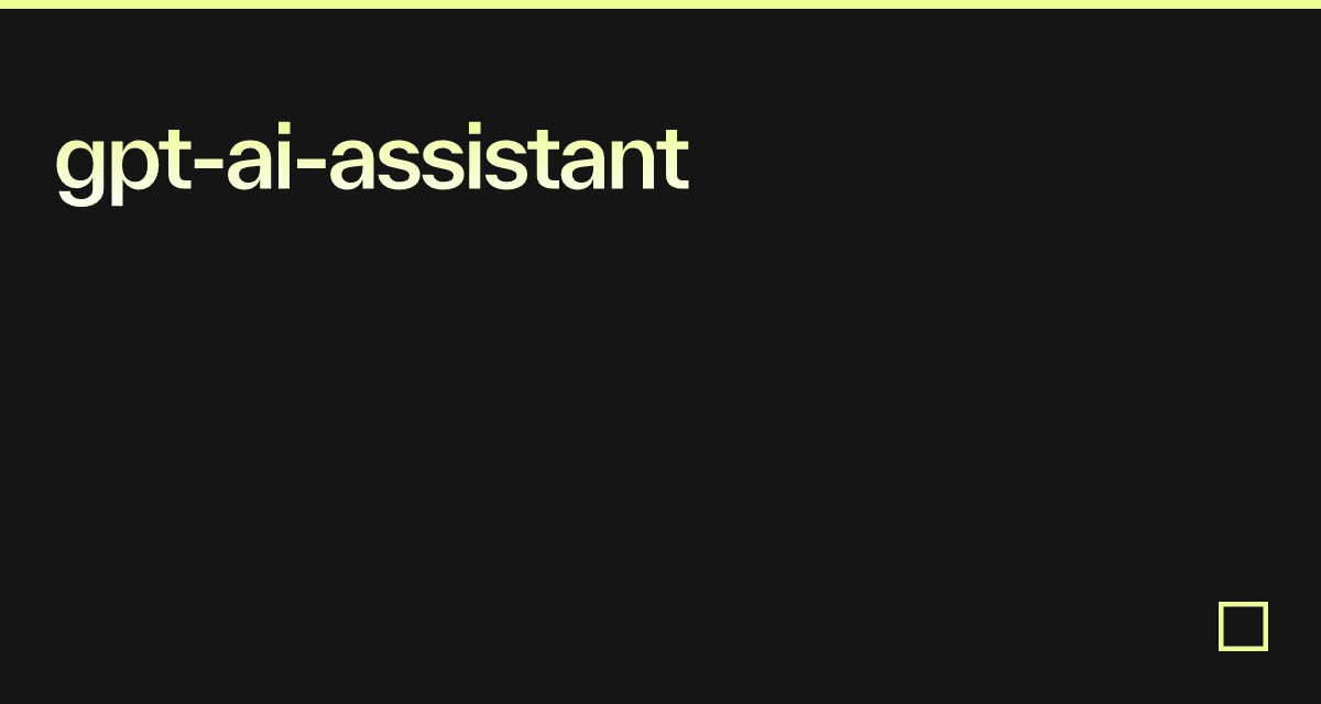gpt-ai-assistant - Codesandbox