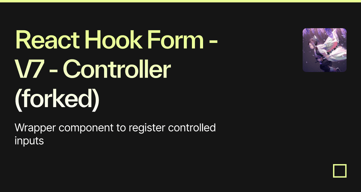 React Hook Form V7 Controller Forked Codesandbox
