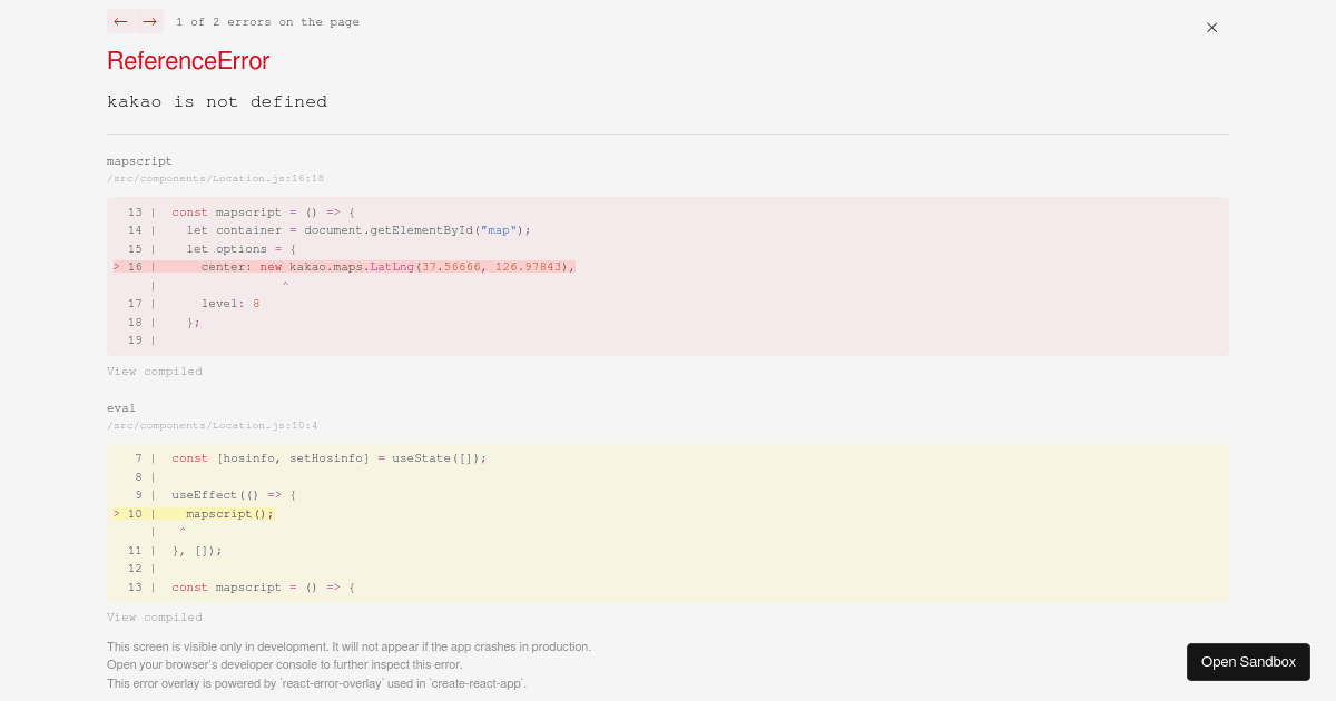 hackathon (forked) - Codesandbox