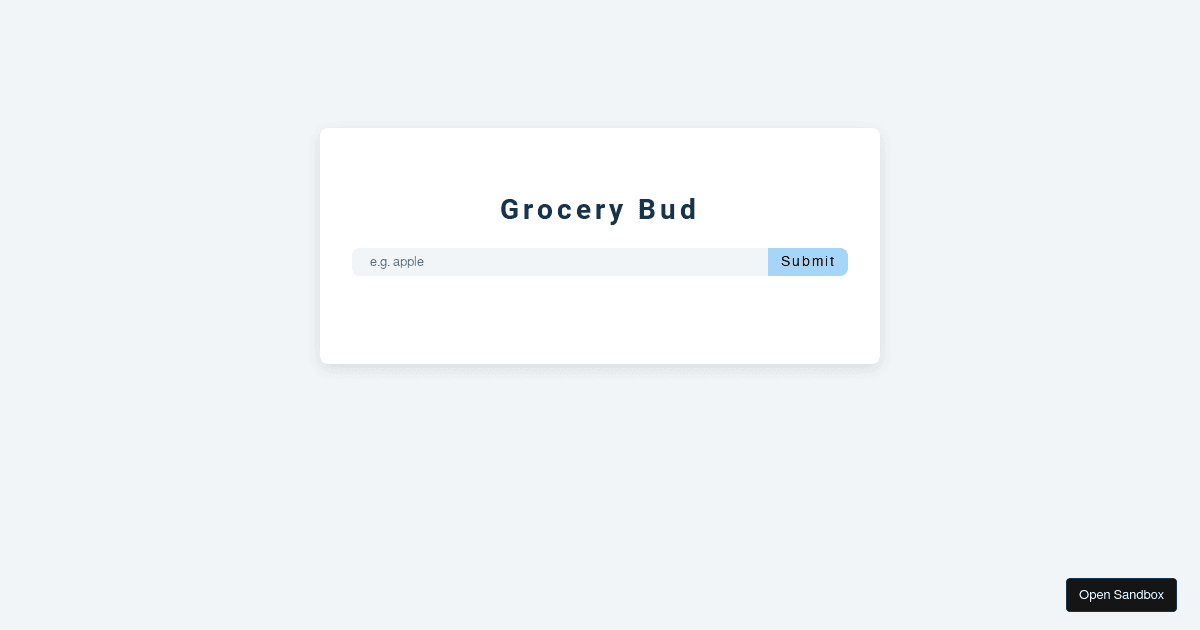 grocery - Codesandbox