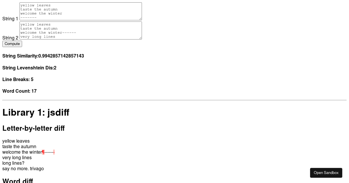 React Jsdiff Diff Match Patch React Diff Viewer Forked Codesandbox