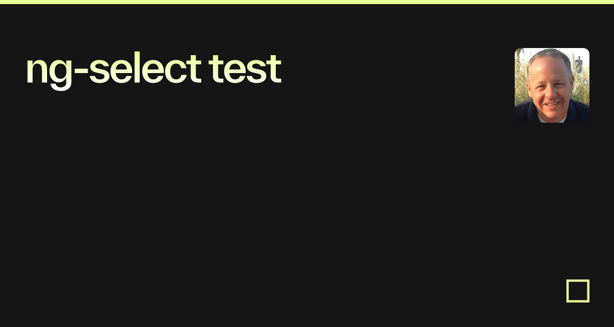 ng-select test - Codesandbox