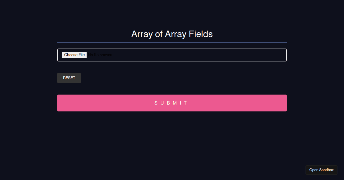 React Hook Form - useFieldArray nested arrays (forked) - Codesandbox