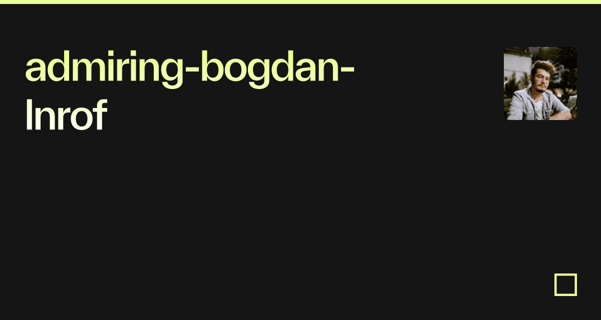 admiring-bogdan-lnrof - Codesandbox