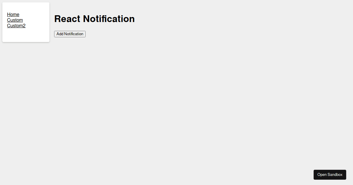 react-notification - Codesandbox