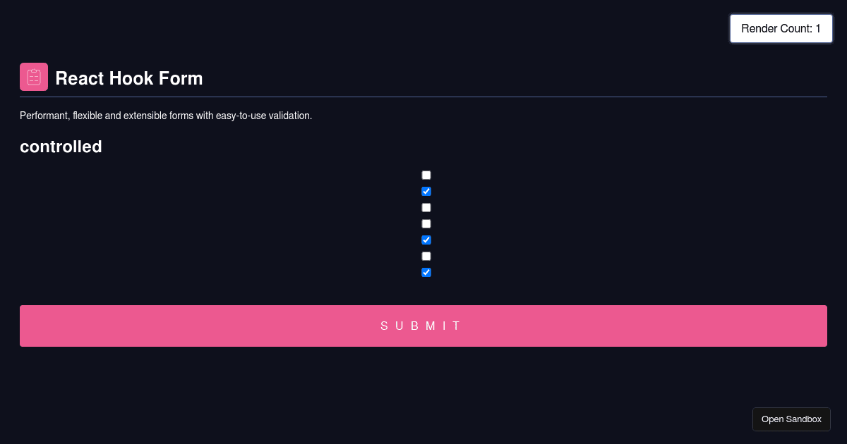 useController - checkboxes (forked) - Codesandbox
