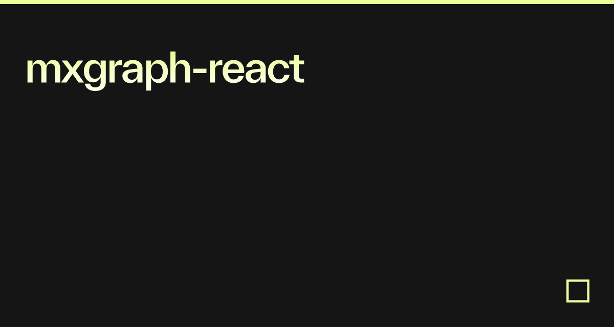 Mxgraph React Codesandbox