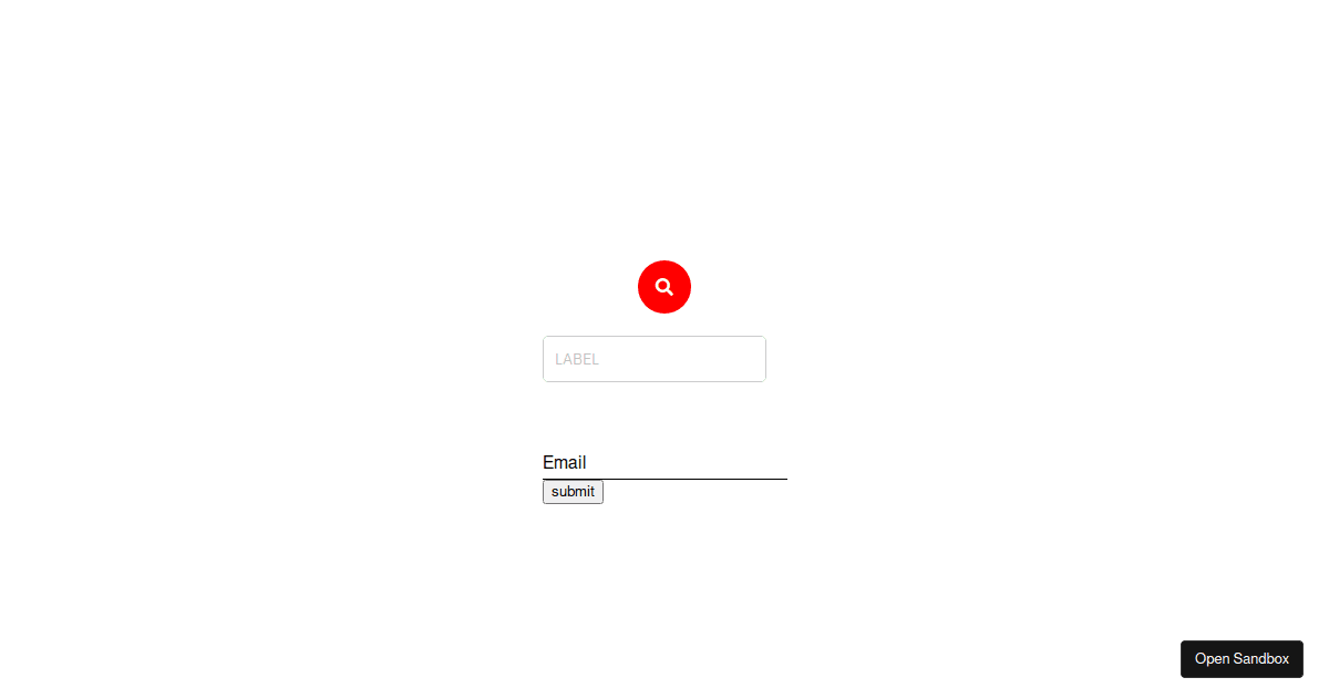 input search with animation - Codesandbox
