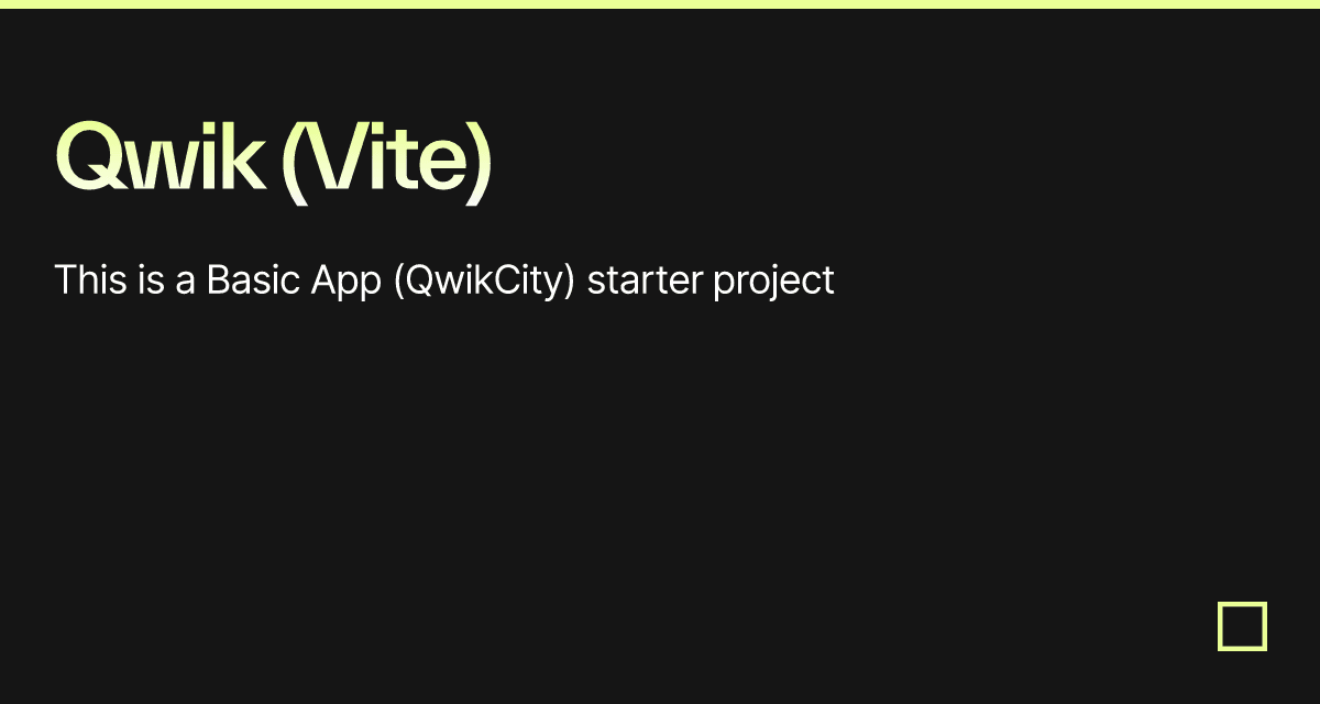 Qwik (Vite) - Codesandbox