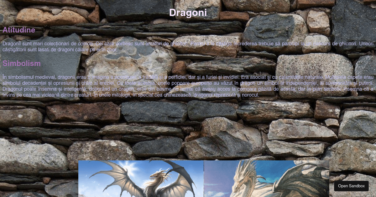 Dragons - Codesandbox